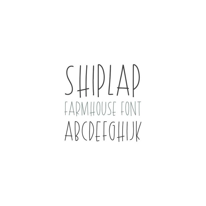 shiplap farmhouse font