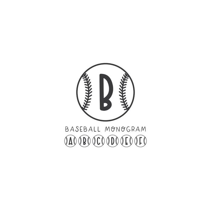 dtc baseball monogram font