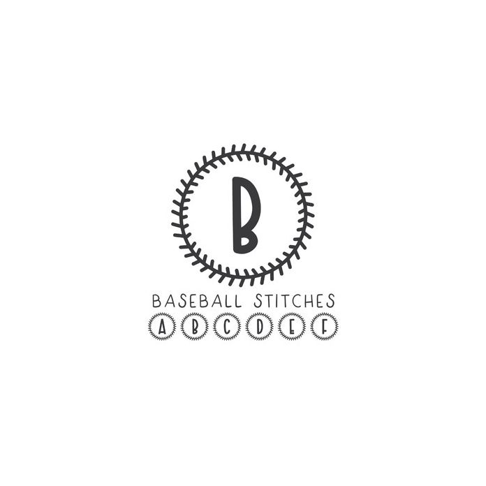 dtc baseball stitches font