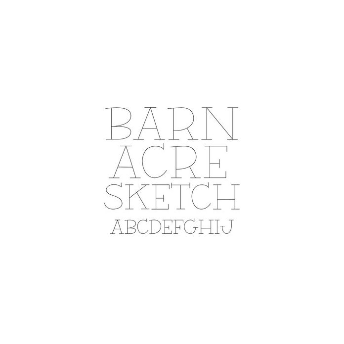 dtc barn acre sketch font