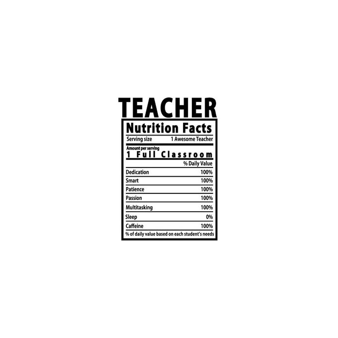 teacher nutrition label