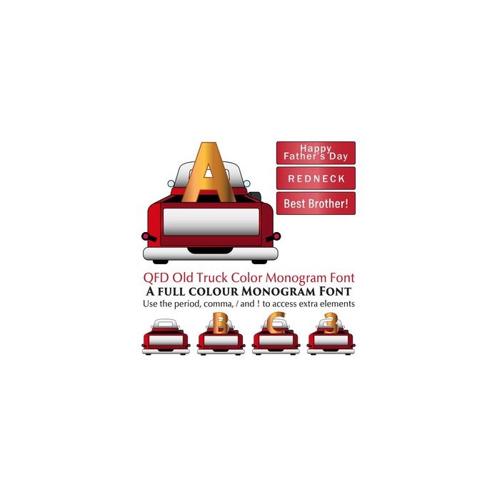 qfd old truck color monogram font