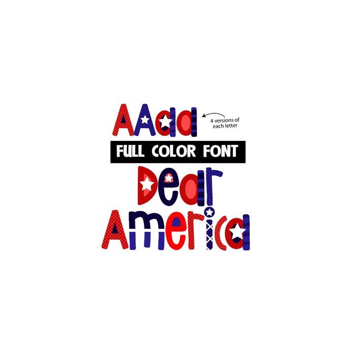 dear america color font