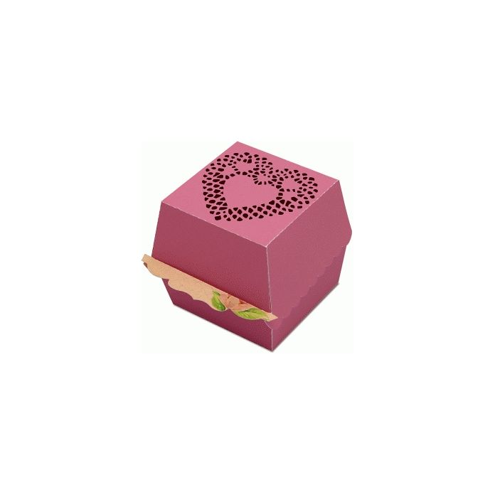 heart lace clam shell box