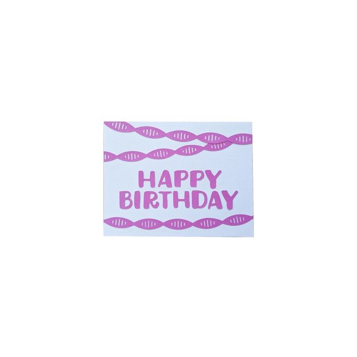 happy birthday streamer card