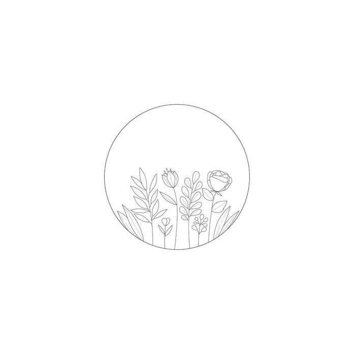 wildflower circle frame