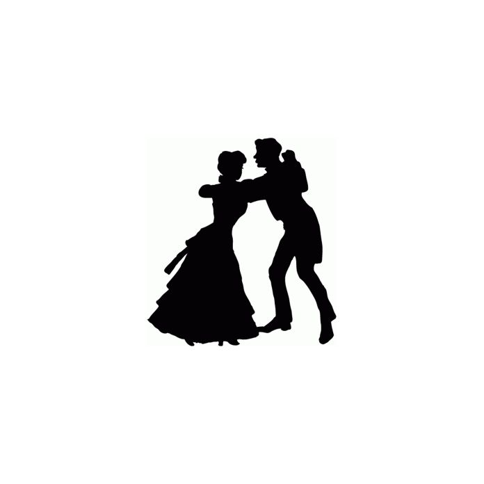 vintage dancing couple silhouette|37676