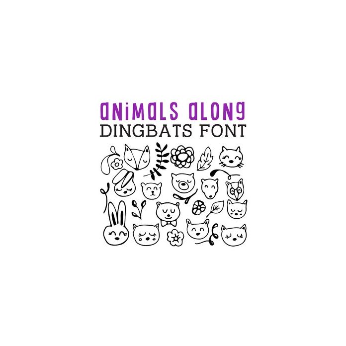 cg animals along dingbats