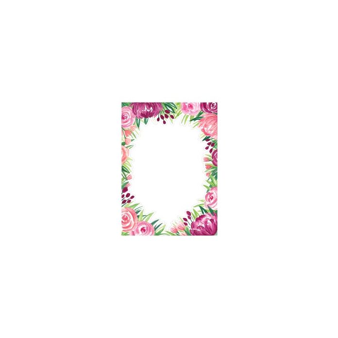 floral rectangle wedding frame