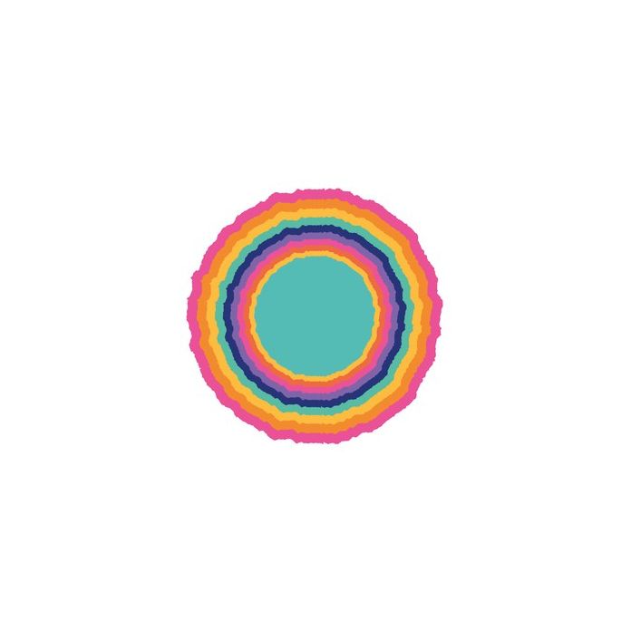 nested torn edge circles