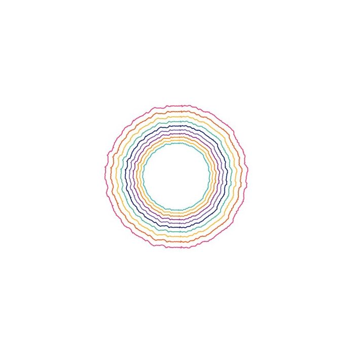 nested torn edge circle frames