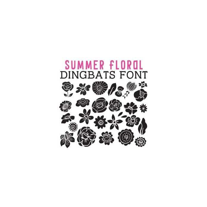 cg summer floral dingbats