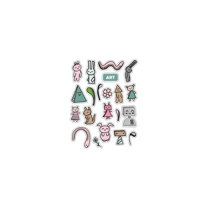 ml artsy creatures stickers