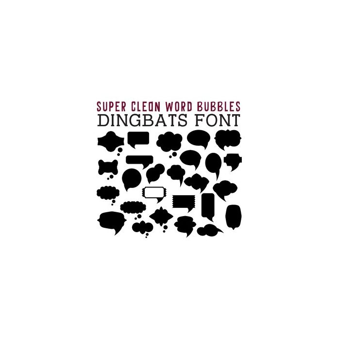 cg super clean word bubbles dingbats