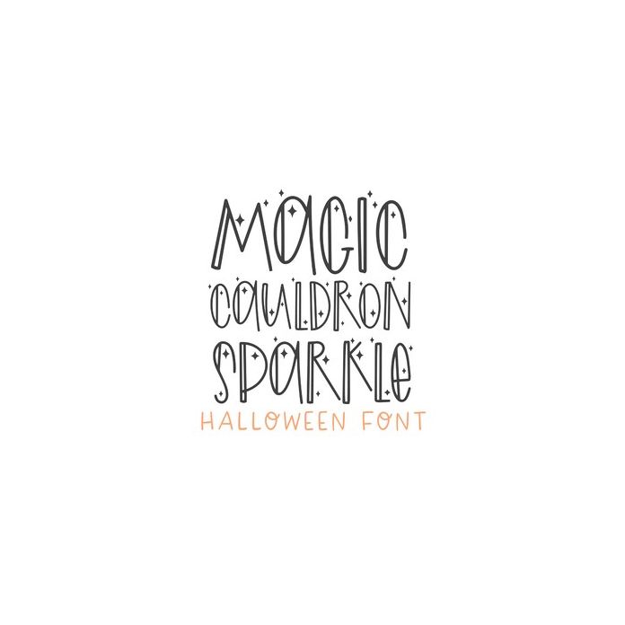 Magic Cauldron Sparkle Halloween Font