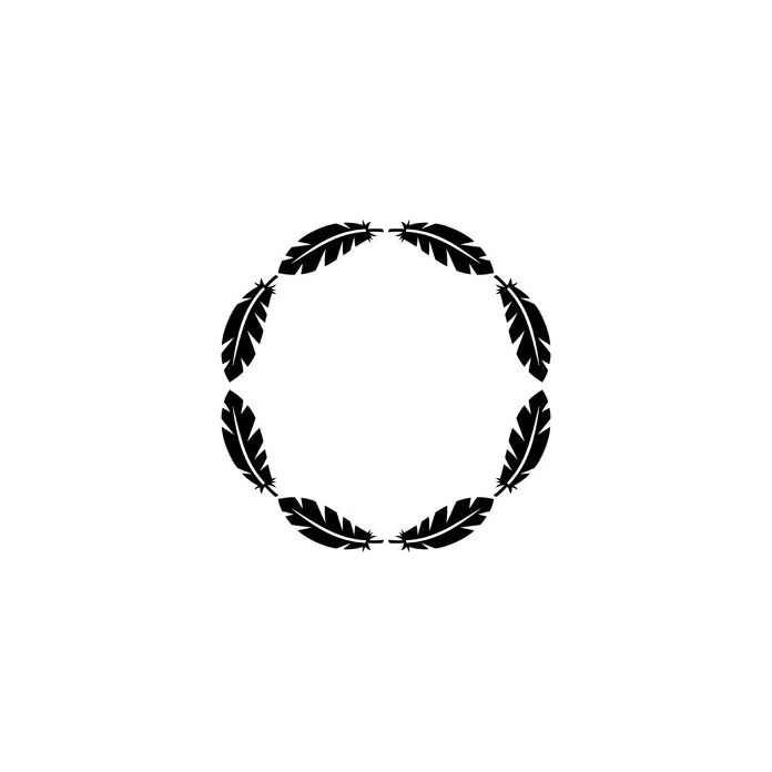 feather circle frame