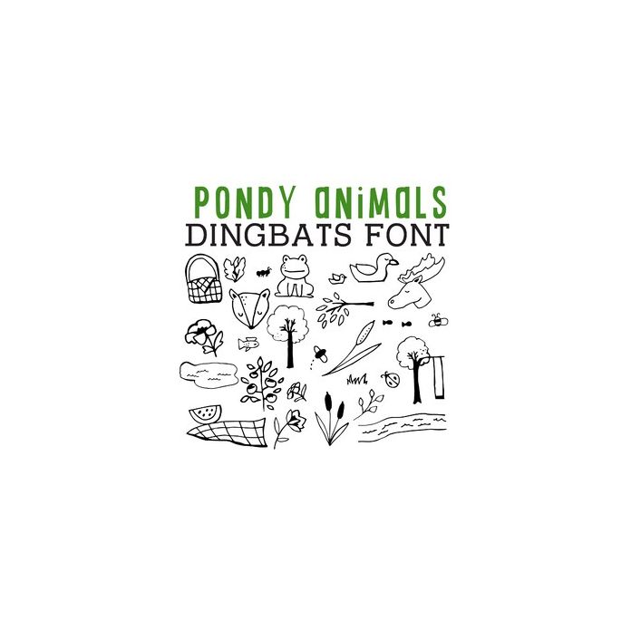 CG Pondy Animals Dingbats