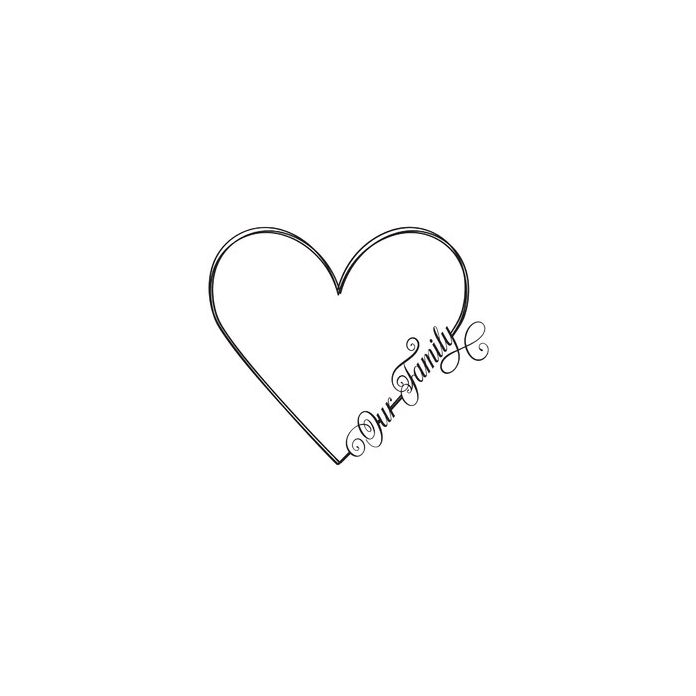 Our Family Heart Frame