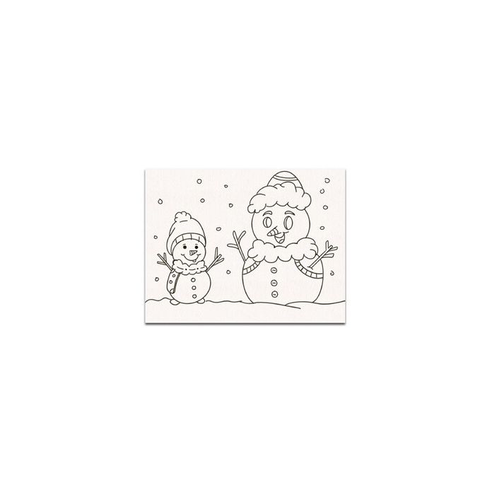 Cute Snowmen Coloring Page For Kids