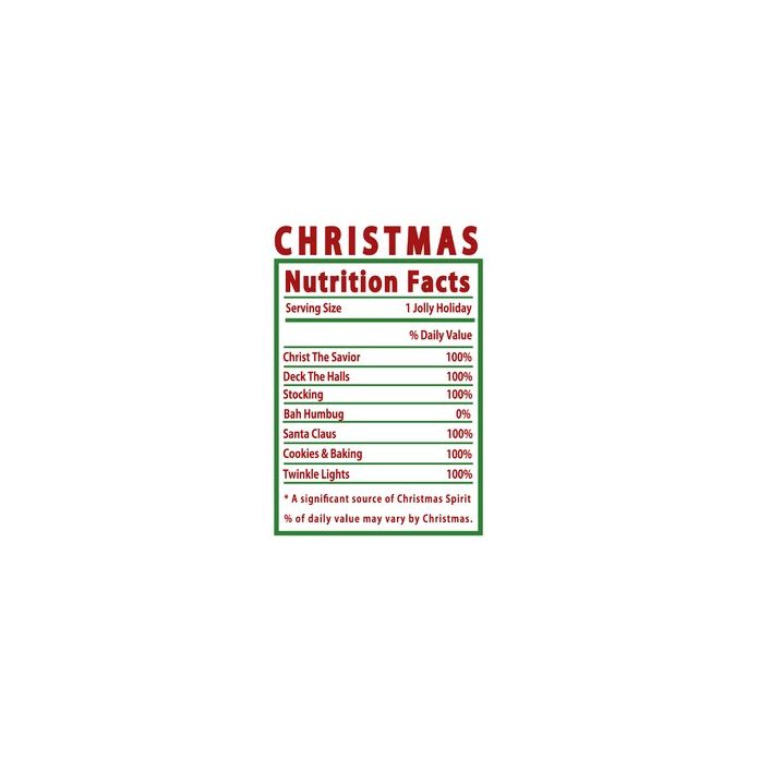 Christmas Nutrition Label