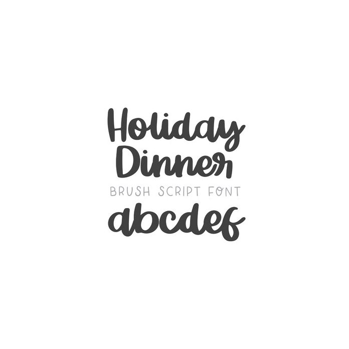 BFC Holiday Dinner Brush Script Font