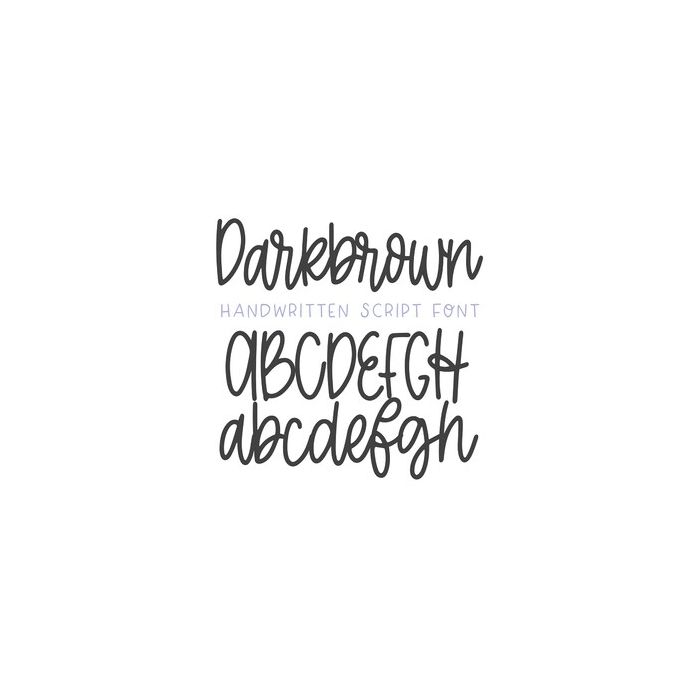 BFC Darkbrown Skinny Cursive Font