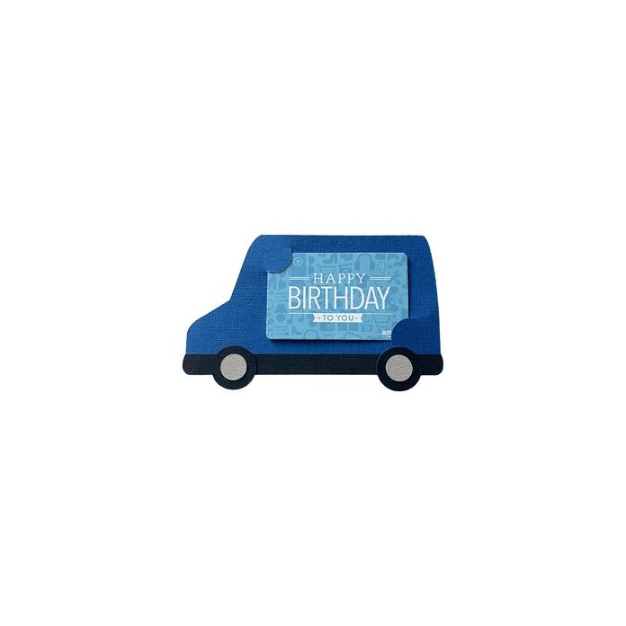 Blue Delivery Truck Gift Card Holder