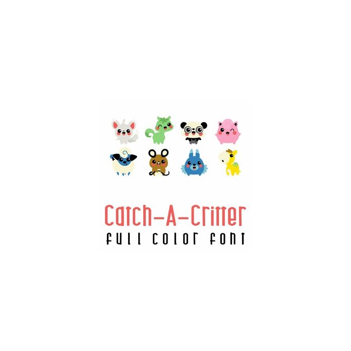 Catch-A-Critter Full Color Font