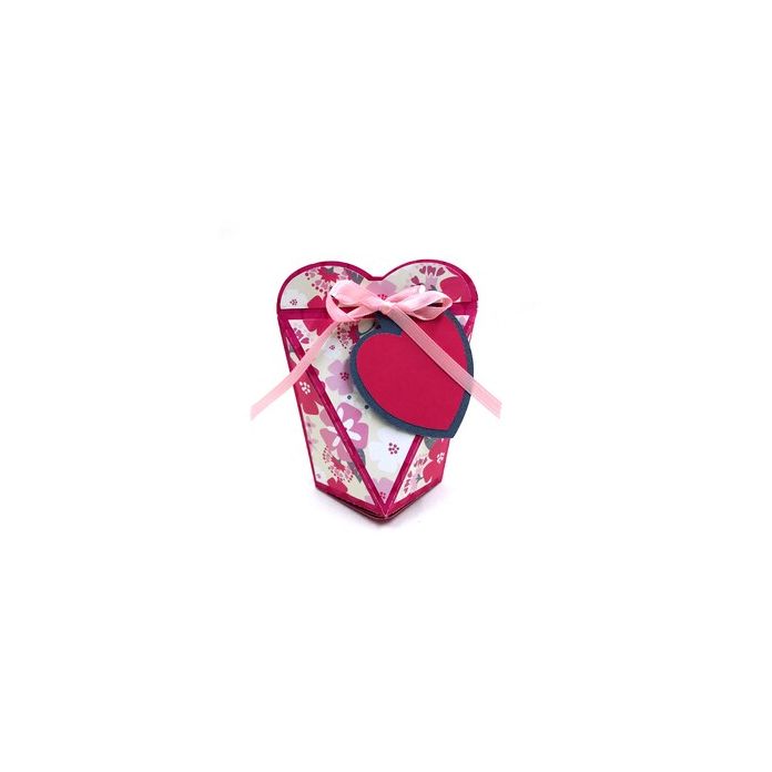 6 Sided Heart Top Pop Up Box