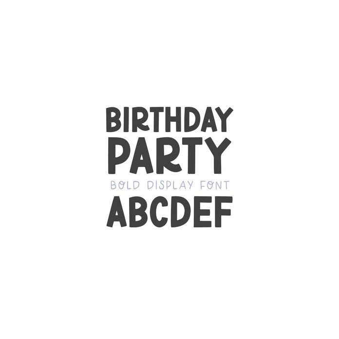BFC Birthday Party Chunky Font