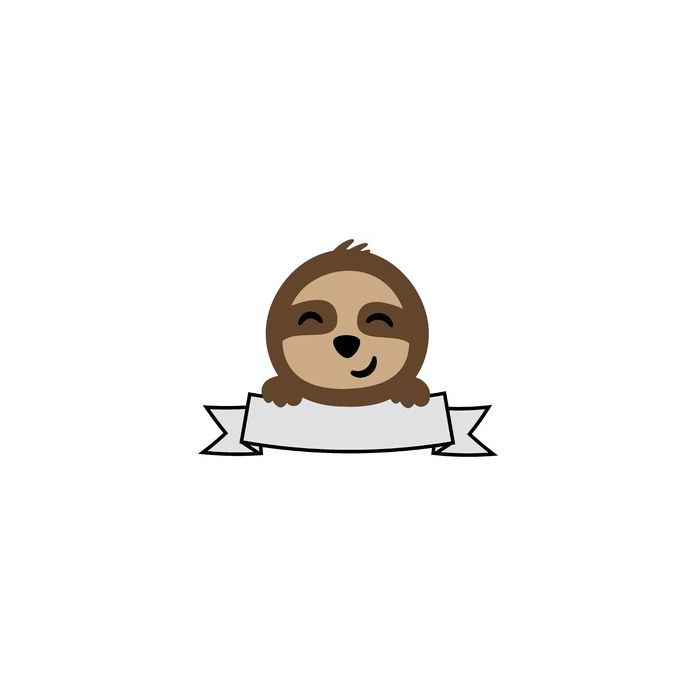 Sloth with Banner