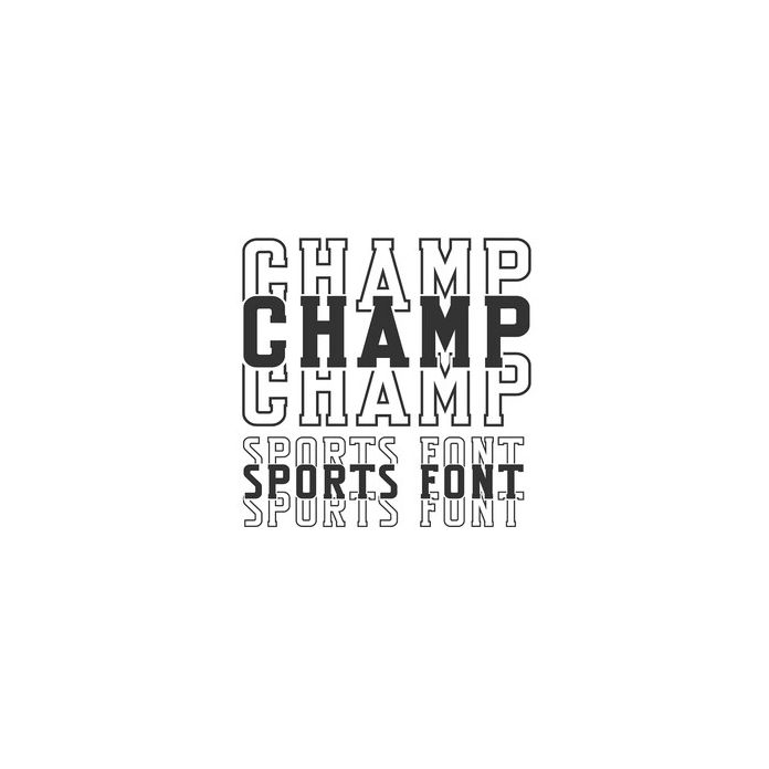 BFC Champ Stacked Sports Font