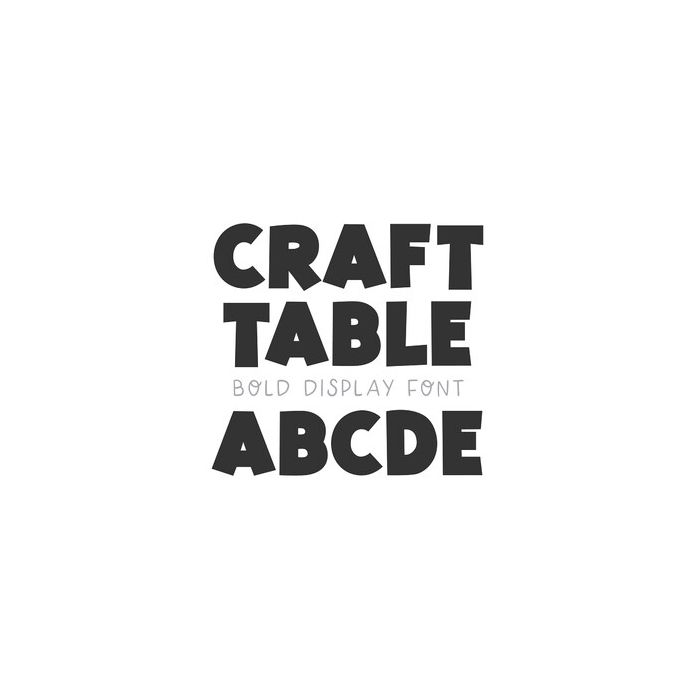BFC Craft Table Bold Display Font