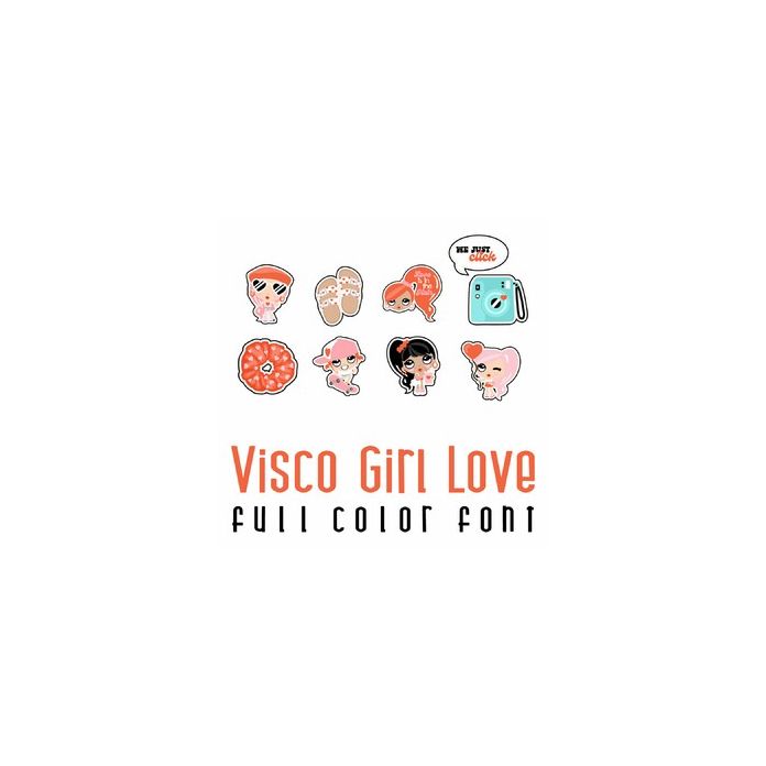 Visco Girl Love Full Color Font