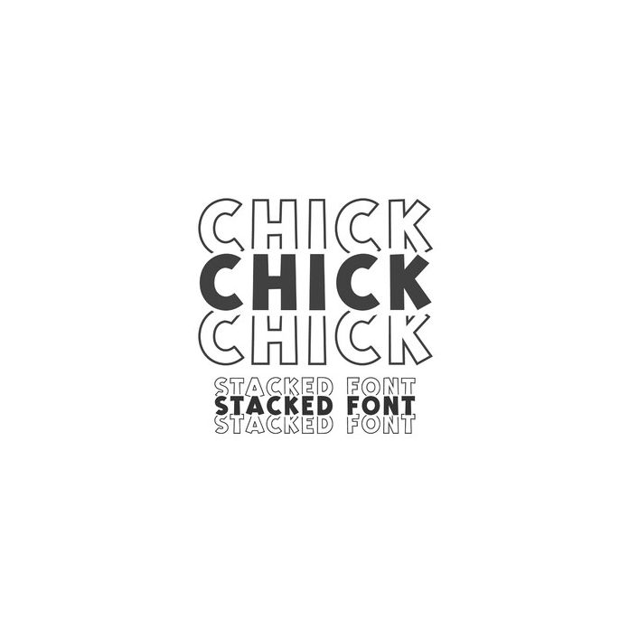 BFC Chick Stacked Block Font