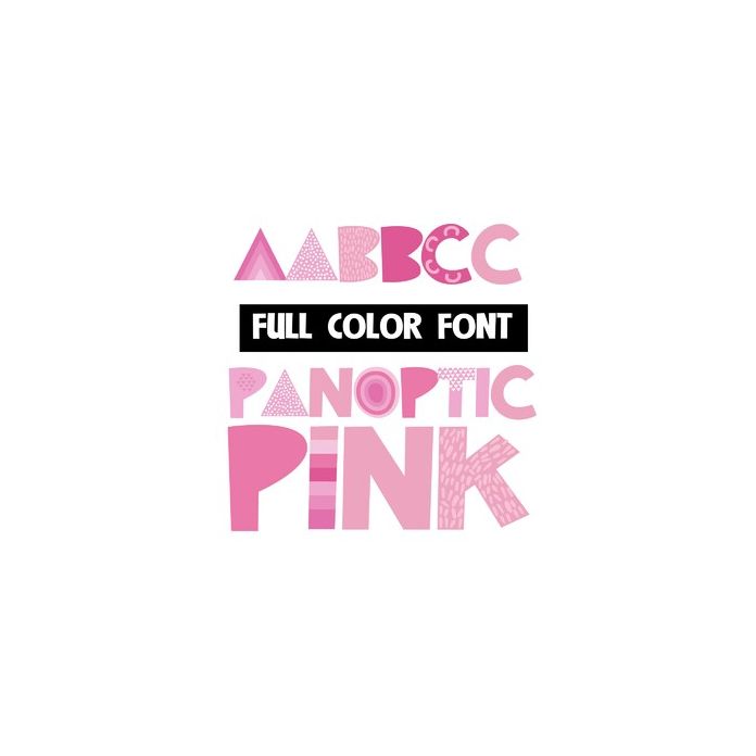 Panoptic Pink Color Font