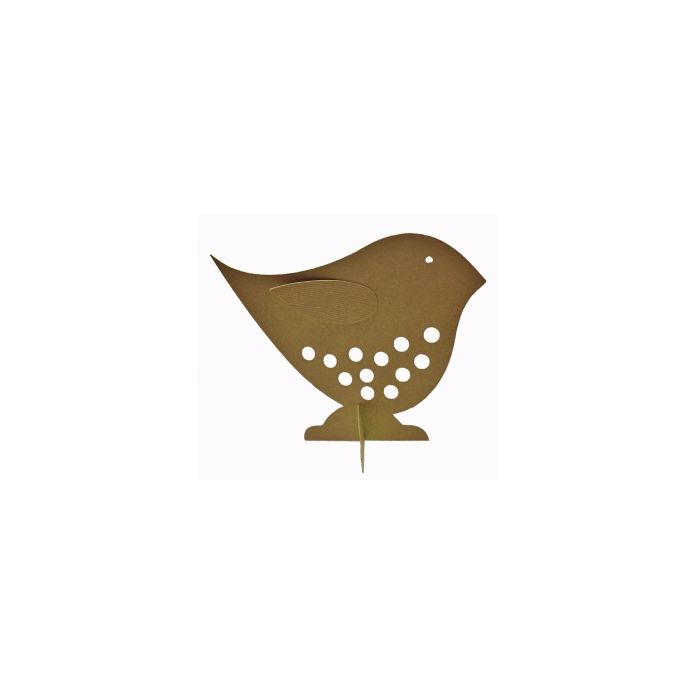 folkart dotted bird with stand
