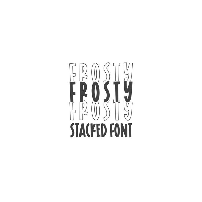 BFC Frosty Stacked Mirror Font