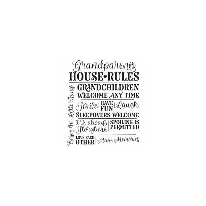 Grandparents House Rule Word Art / Wall Art