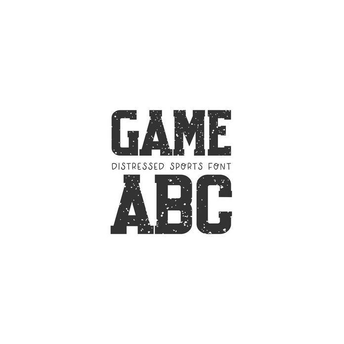 BFC Game Distressed Sports Jersey Font