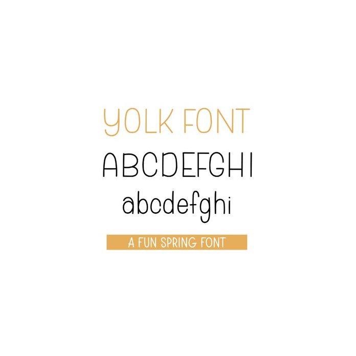 Yolk font