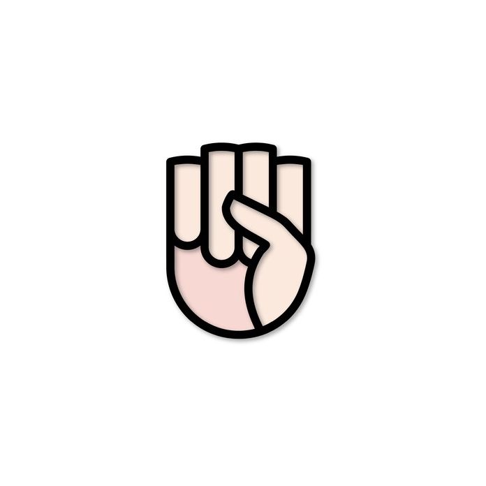 Hand Sign S Cutout and Print Sticker