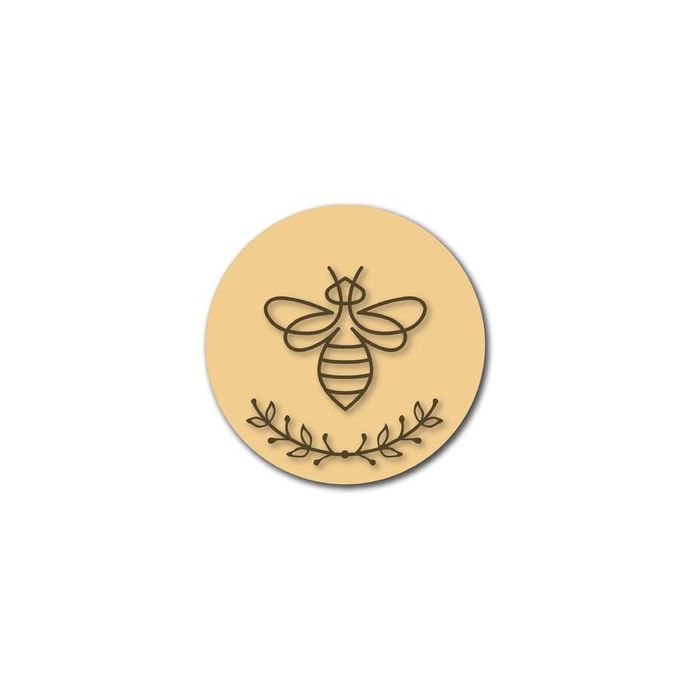 Plaque Flourish Arch Sprig with Graphic Bee