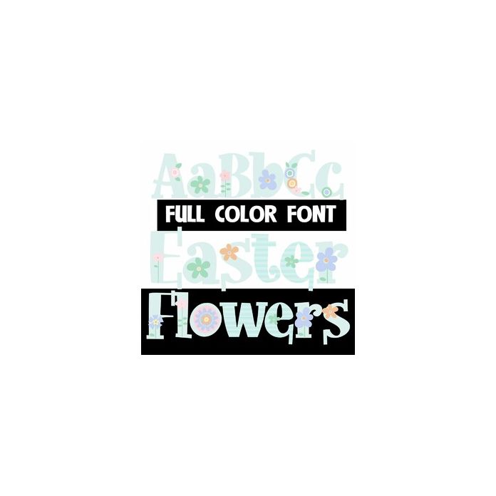 Easter Flowers Color Font