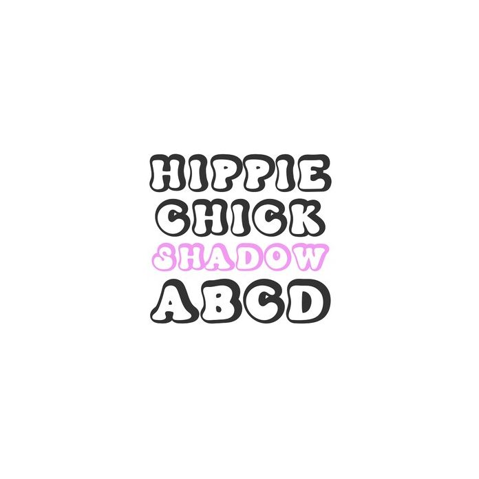 BFC Hippie Chick Retro Shadow Font