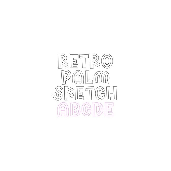 BFC Retro Palm Block Sketch Font