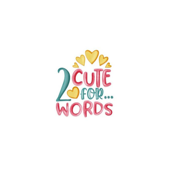 Two cute for words Baby Birthday Sublimation Design