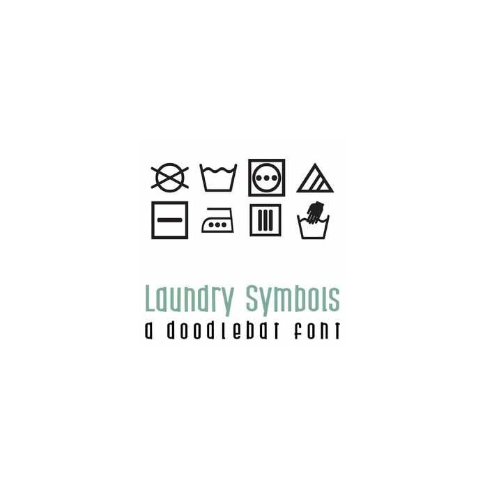 Laundry Symbols Doodlebat Font|409921