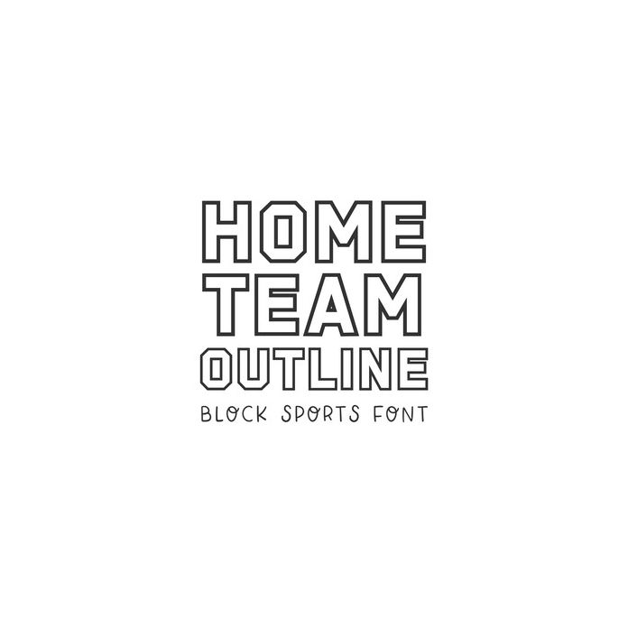 BFC Home Team Outline Sports Block Font