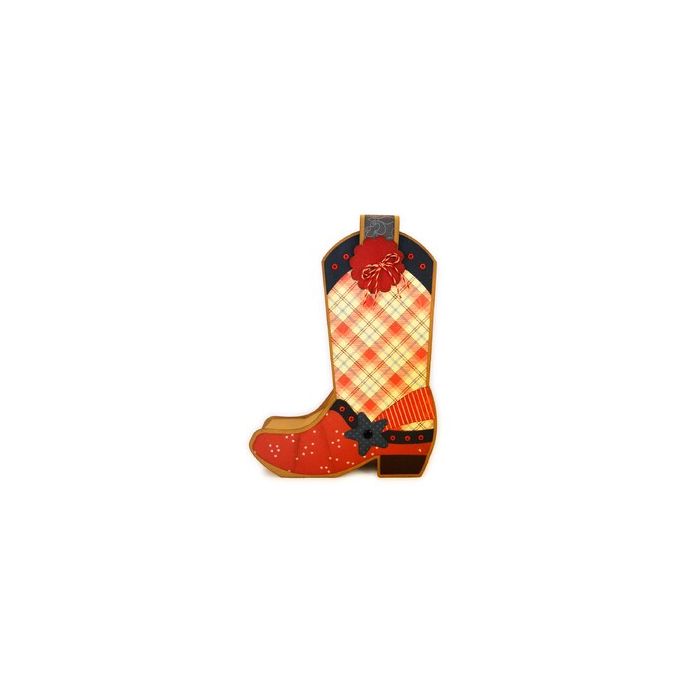 Box Cowboy Boot 3D Flat Panels